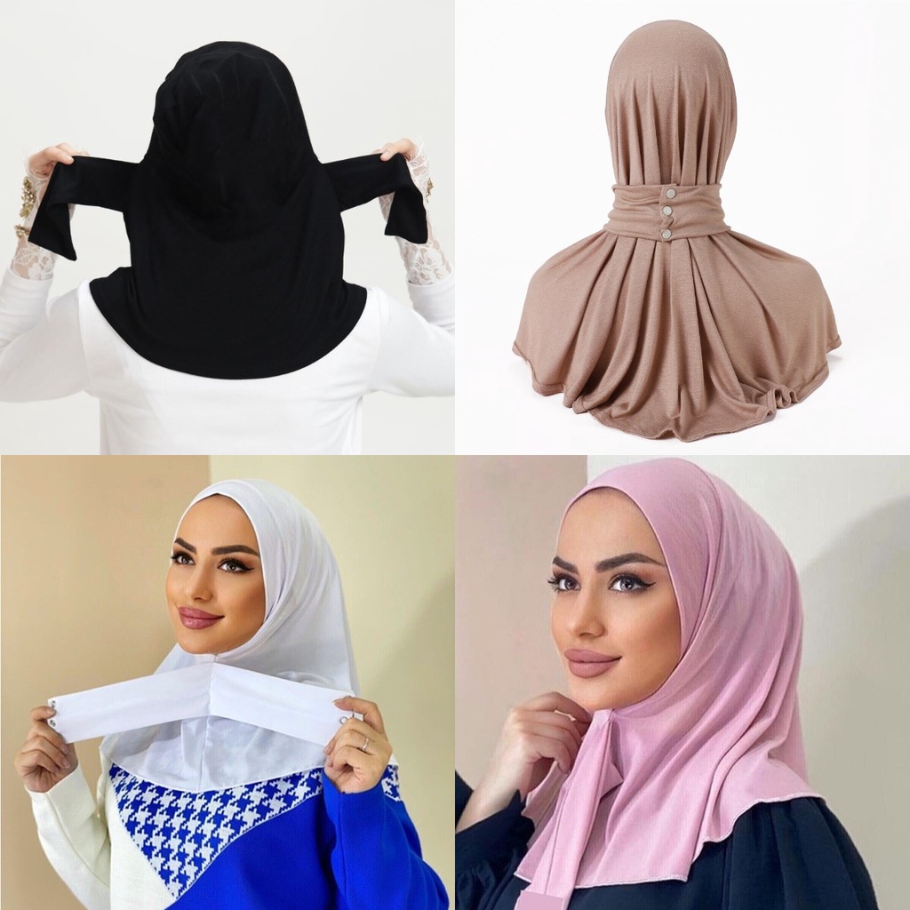Adjustable Anak Tudung Inner Neck Tie Back Tudung Ninja | Shopee Malaysia