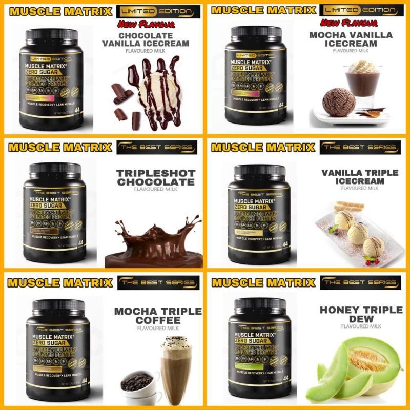 Muscle Matrix Gold Standard Zero Sugar Hydro Whey Isolate Premium ...