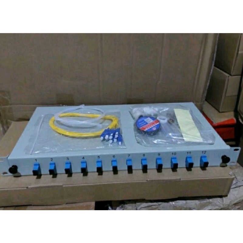 Otb 12 core complete pigtail and adapter / odp rack 12 core complete SC ...