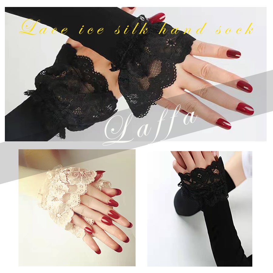 Lace Ice Silk Hand Sock/Lengan Lacy Lace/Sarung Tangan | Shopee Malaysia