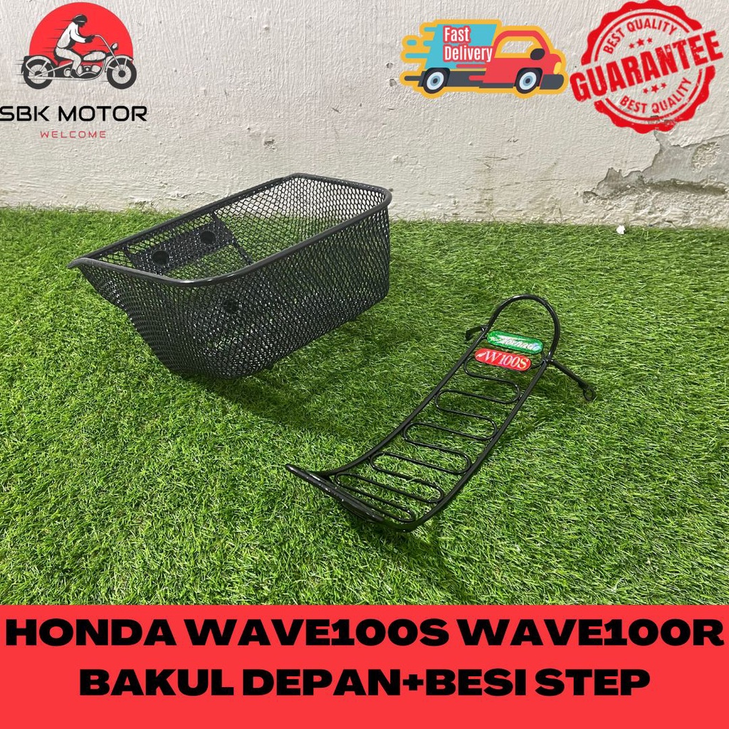 🔥【SBK MOTOR】HONDA WAVE100S / WAVE100R Front Basket + Step Bracket ...