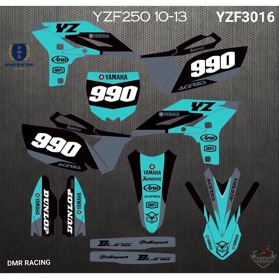 YAMAHA YZF250 YZ250F Year 2010-20013 3M Body Sticker Decal Custom ...