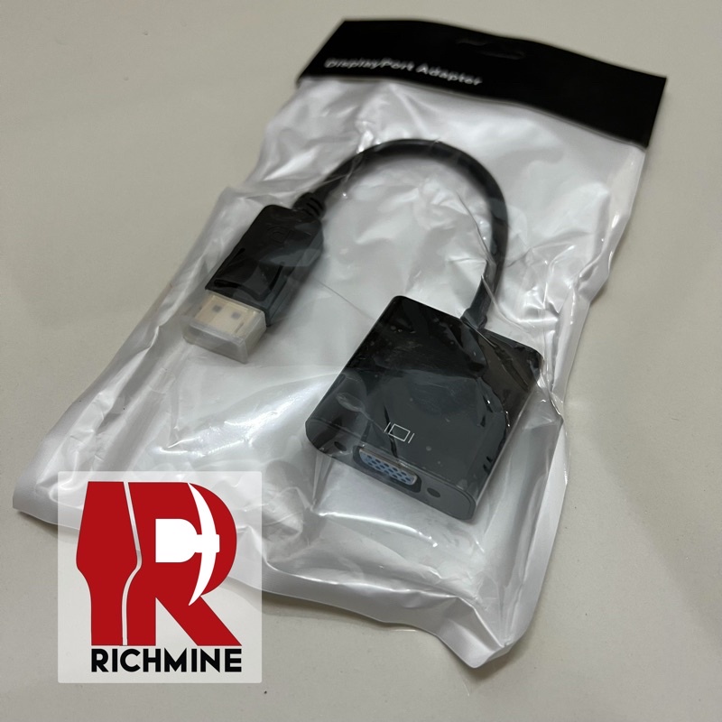 {ReadyStock} DP to VGA D-Sub Blue Adapter GPU MONITOR GAMING | Shopee ...
