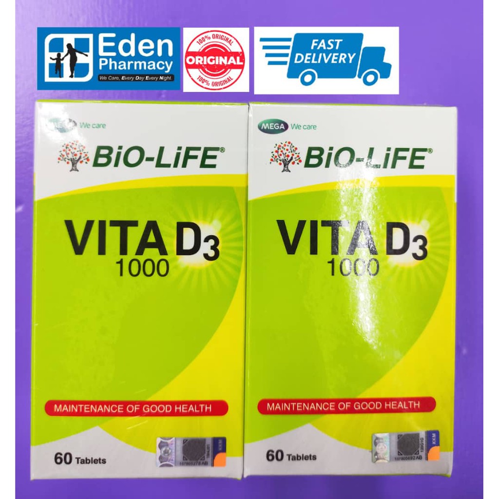 BioLife Bio Life Bio-Life Vita D3 1000 ( 2 x 60 tablets ) | Shopee Malaysia