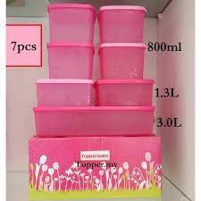 Tupperware Snowflake Square Round Set (7 items per box) | Shopee Malaysia