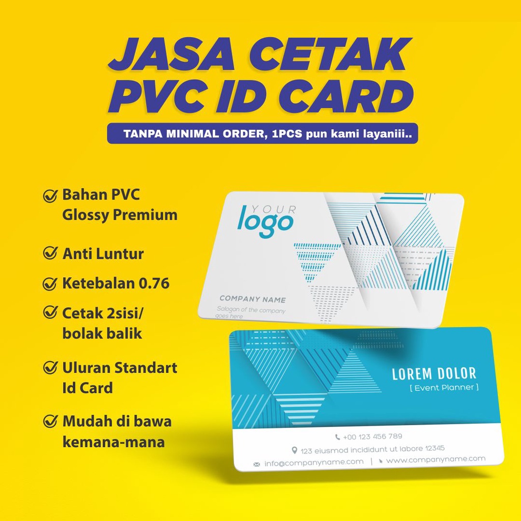 MINIMAL Print CUSTOM ID Card Without Minimum Order/Premium ID Card ...
