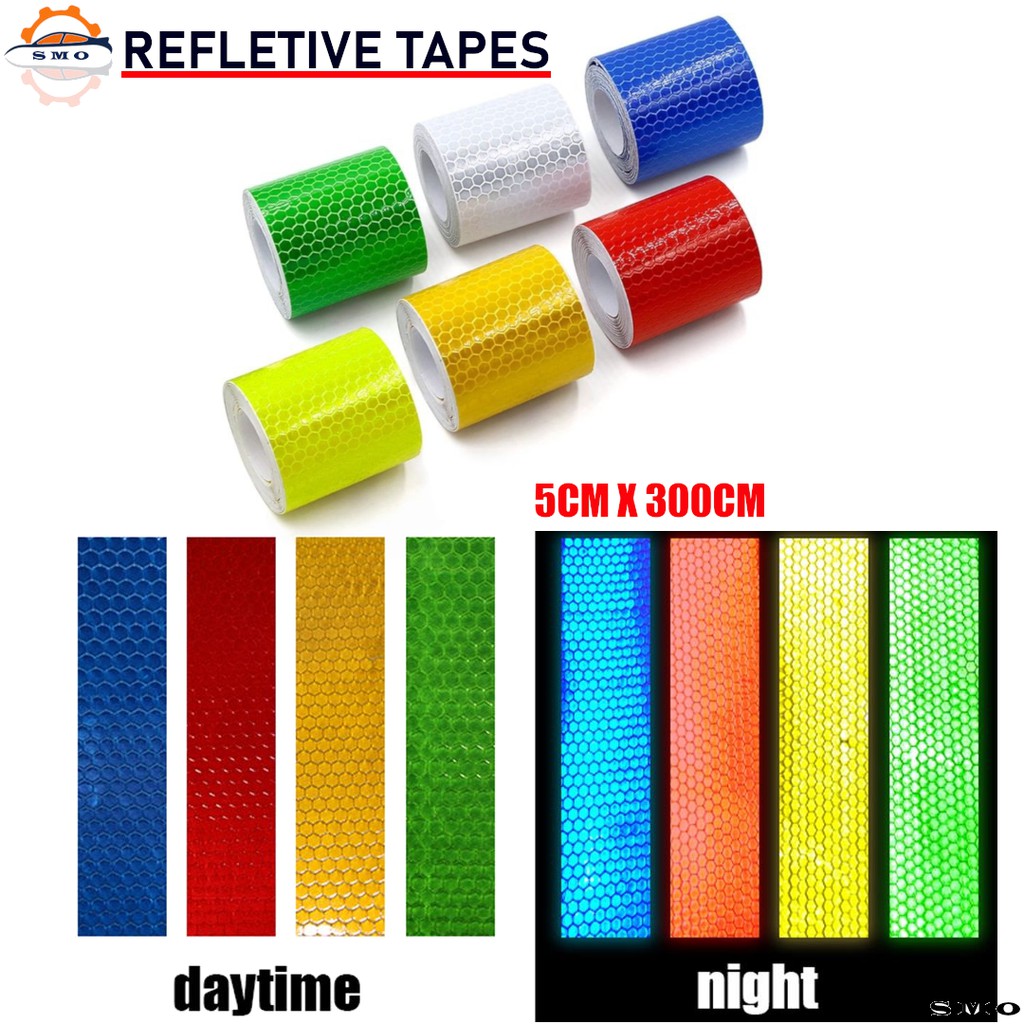 5cm*300cm Car Reflective Tape Sticker Safety Night Drive View Reflector ...