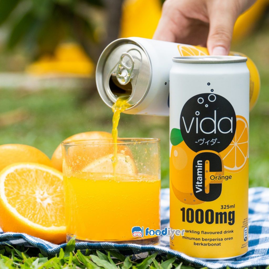VIDA VITAMIN C 1000MG SPARKING DRINK 325ML LEMON / ORANGE | Shopee Malaysia