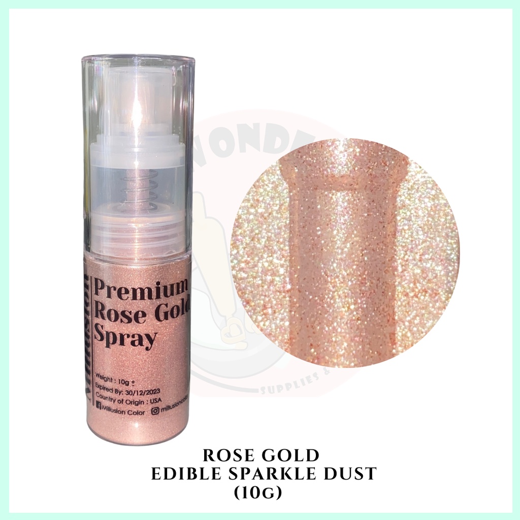 Millusion Edible Glitter Spray Shimmer Spray Edible Cake Glitter Myflavor Edible Sparkle Dust ...