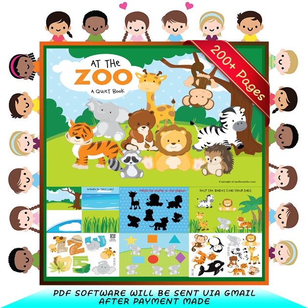200+ Page A1 At The Zoo Busy Book Activity Books Quiet Book Preschool ...
