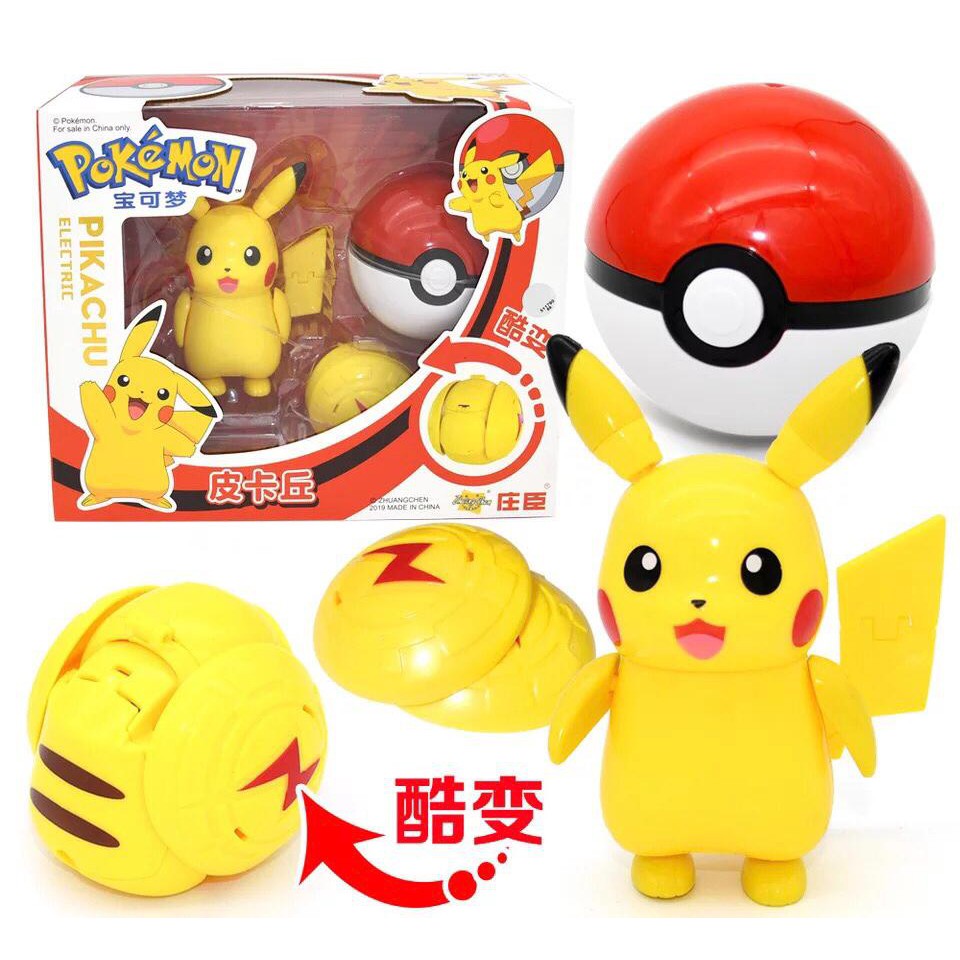 Pokemon Pikachu Magic Poke Ball Deformation Toy | Shopee Malaysia