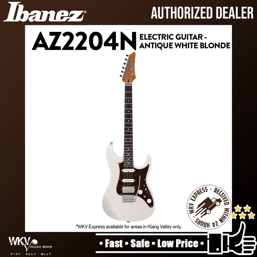 Ibanez Prestige AZ2204N Electric Guitar - Antique White Blonde | Shopee ...