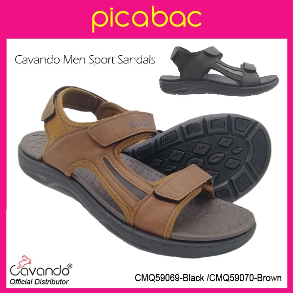 Cavando Men's Sport Sandal CMQ59069 / CMQ59070 (Black/Brown) | Shopee ...