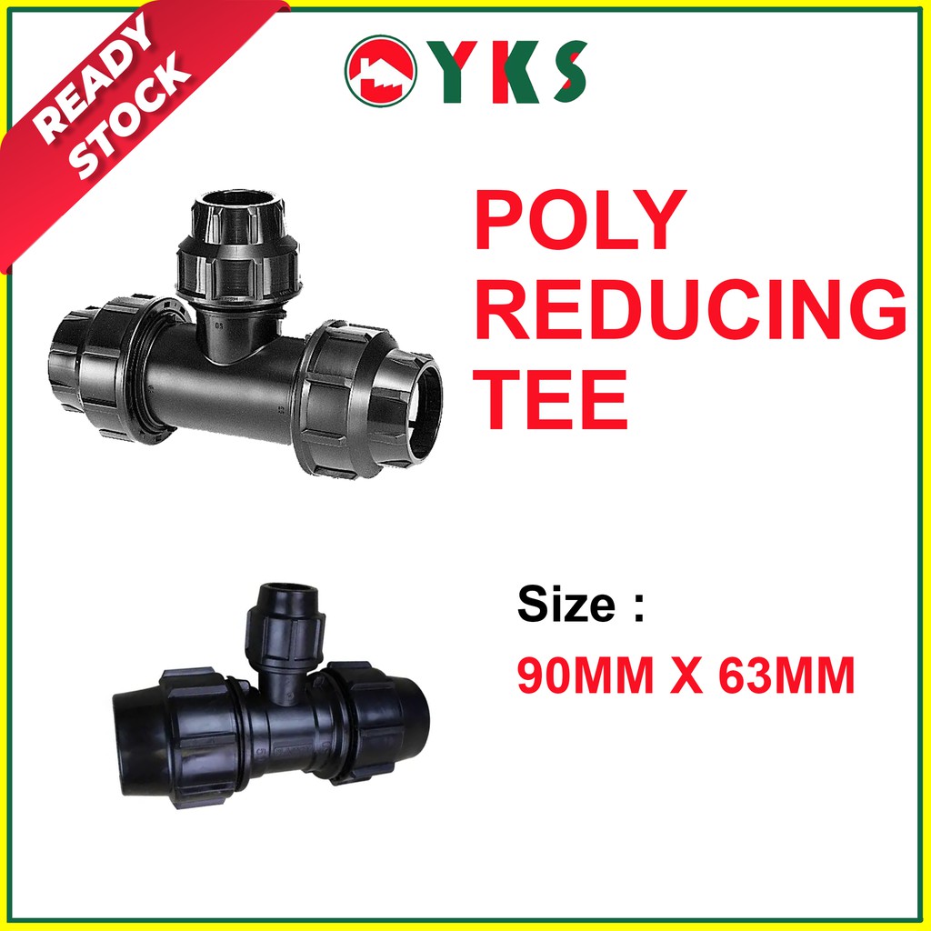 POLY REDUCING TEE HDPE - TAHAN LASAK - HIGH QUALITY PIPE FITTINGS (BIG SIZE) | Shopee Malaysia