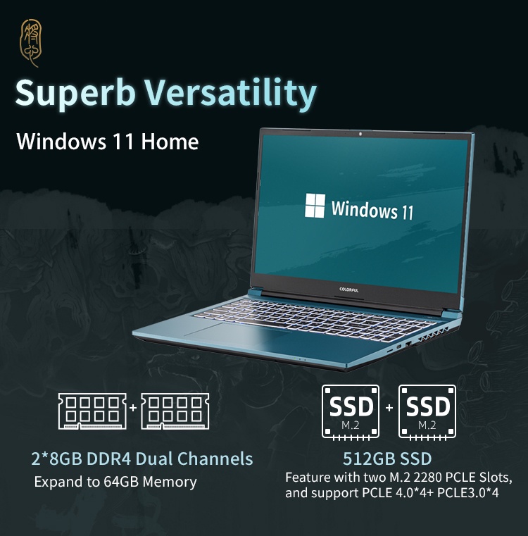 Colorful X15-XS 22 Gaming Laptop - Blue (I7-12700H/16GD4/512SSD ...