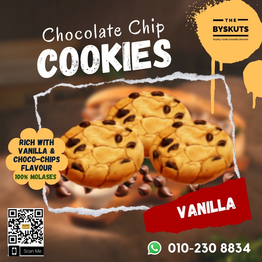 READY STOCK 🍪VANILLA CHOCO-CHIP🍪Rangup, Murah, Berkualiti, berbaloi dan sedap😍[𝐊𝐔𝐀𝐍𝐓𝐈𝐓𝐈 𝐁𝐀𝐍𝐘𝐀𝐊 ...