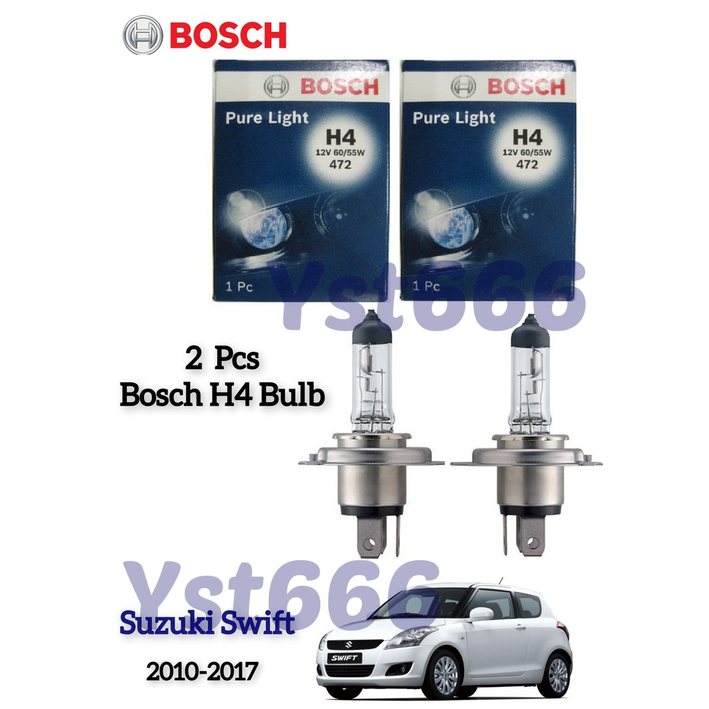 Bosch Bulb H4 12V 55W Headlights Suzuki Swift 2 Pcs (100% Original ...