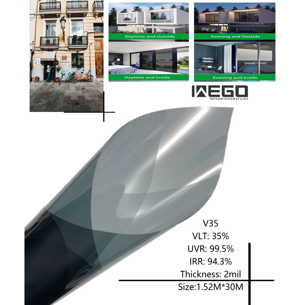 Tinted Rumah Window Film Tinted Film Safety Window Film 2MIil Tinted ...
