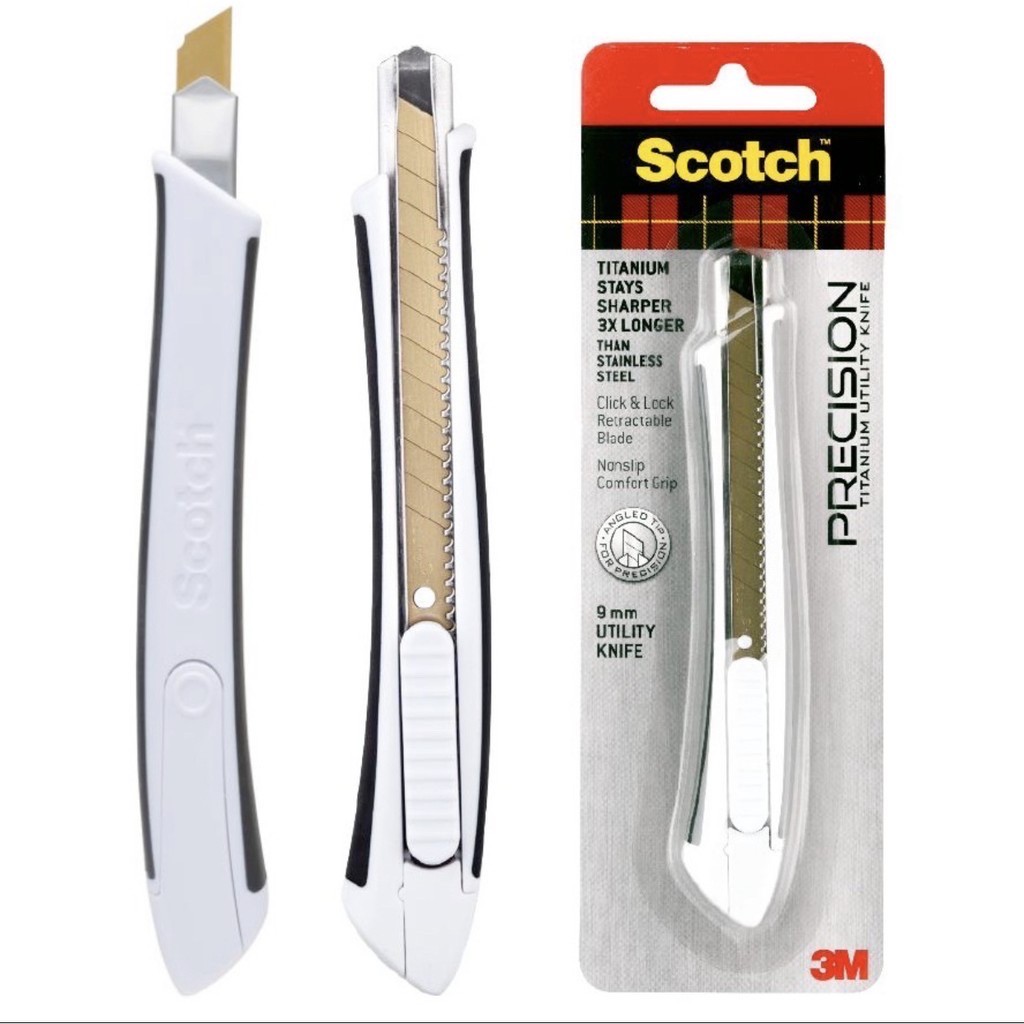 3M Scotch Large/ Small Titanium Utility Knife ( 18mm/9mm ) | Shopee ...