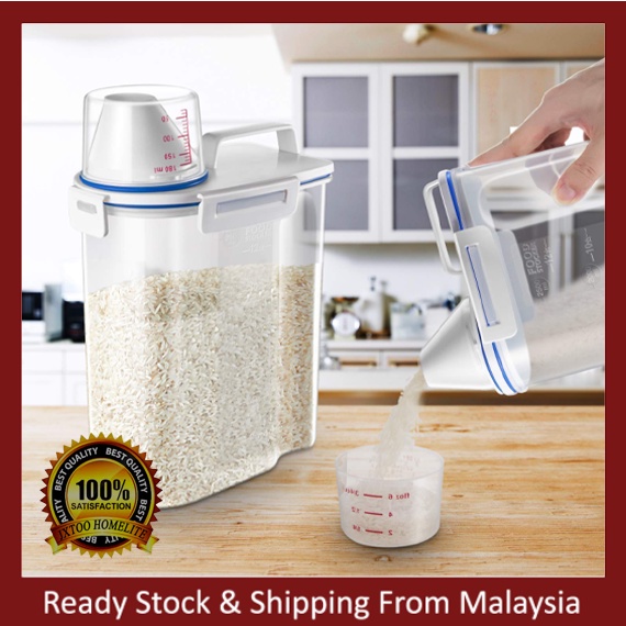 Food Dispenser Rice Dispenser Grain Storage Tank Container Food Dry ...