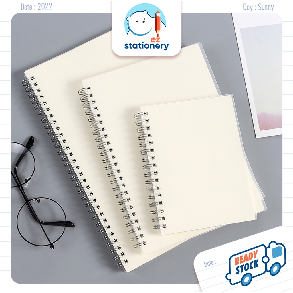 🇲🇾 Ready Stock Matt Cover Notebook B5 A5 A6 160 Pages Journal Diary ...
