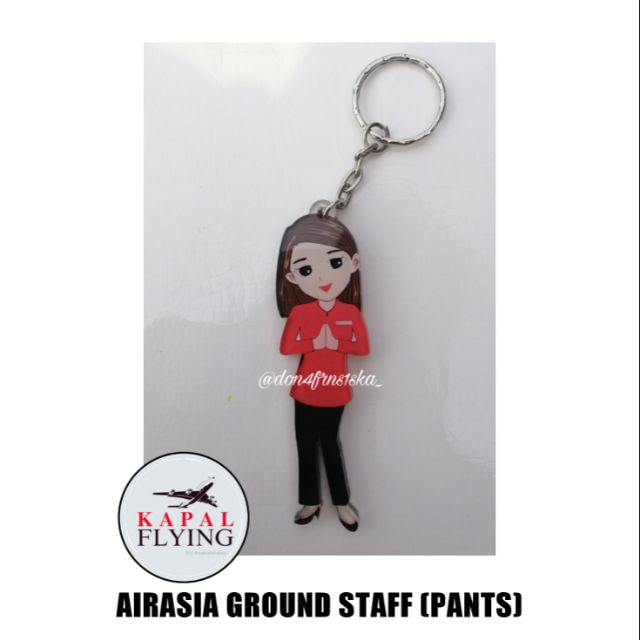 AIRASIA GROUND STAFF ACRYLIC KEYCHAINS (PANTS) | Shopee Malaysia