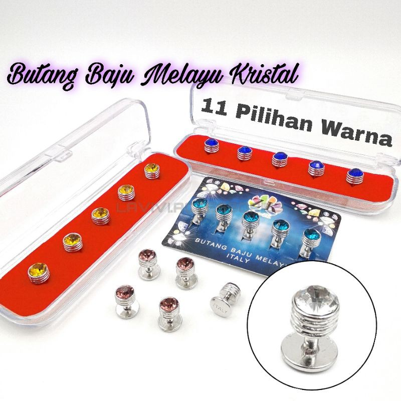 Butang Baju Melayu Kristal - 11 Pilihan Warna Menarik BT7 | Shopee Malaysia