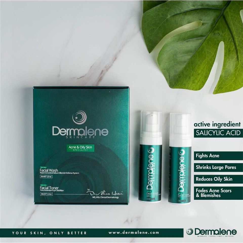 DERMALENE ACNE & OILY SKINCARE ( PROMOSI!!!!! FREE GIFT + FREE POS ...