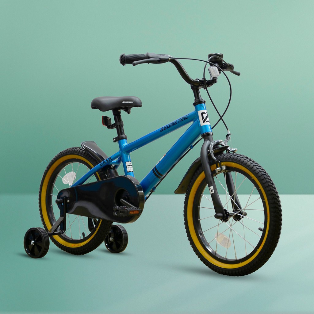 GEOMETRIC DASH 16" Alloy KID BICYCLE BIKE WITH TRAINING WHEEL UMUR 4 ...