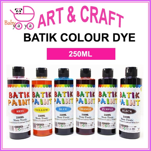 Colour Only - Batik Colour Dye 250ml For Batik Painting use Kids Art ...