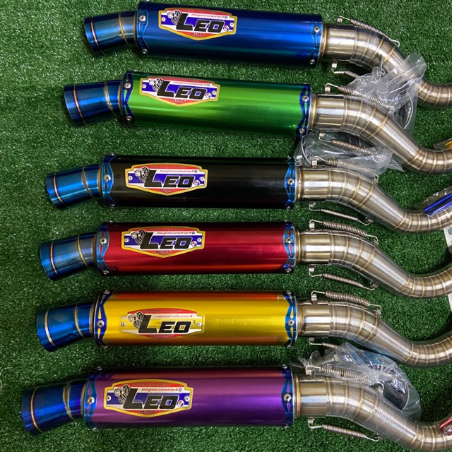 LEO TURBO Z DRAG EXHAUST PIPE 28mm (KRISS 100/110) (BLACK/BLUE/RED/GOLD ...