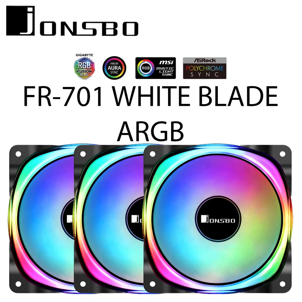 Jonsbo FR-701 WHITE BLADE ARGB FAN CASE 3IN1 FAN CASING RGB | Shopee ...
