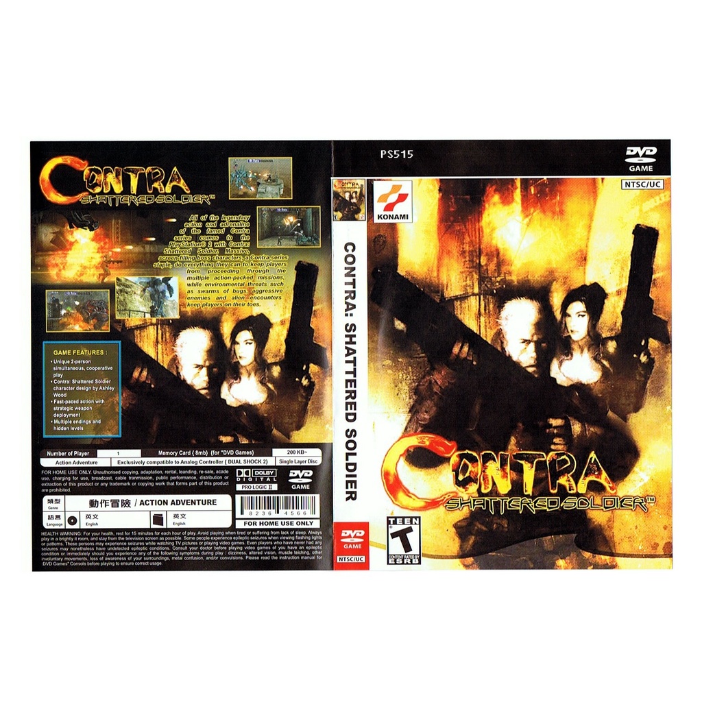 PS2 GAME COLLECTION CONTRA SHATTERED SOLDIER | Shopee Malaysia