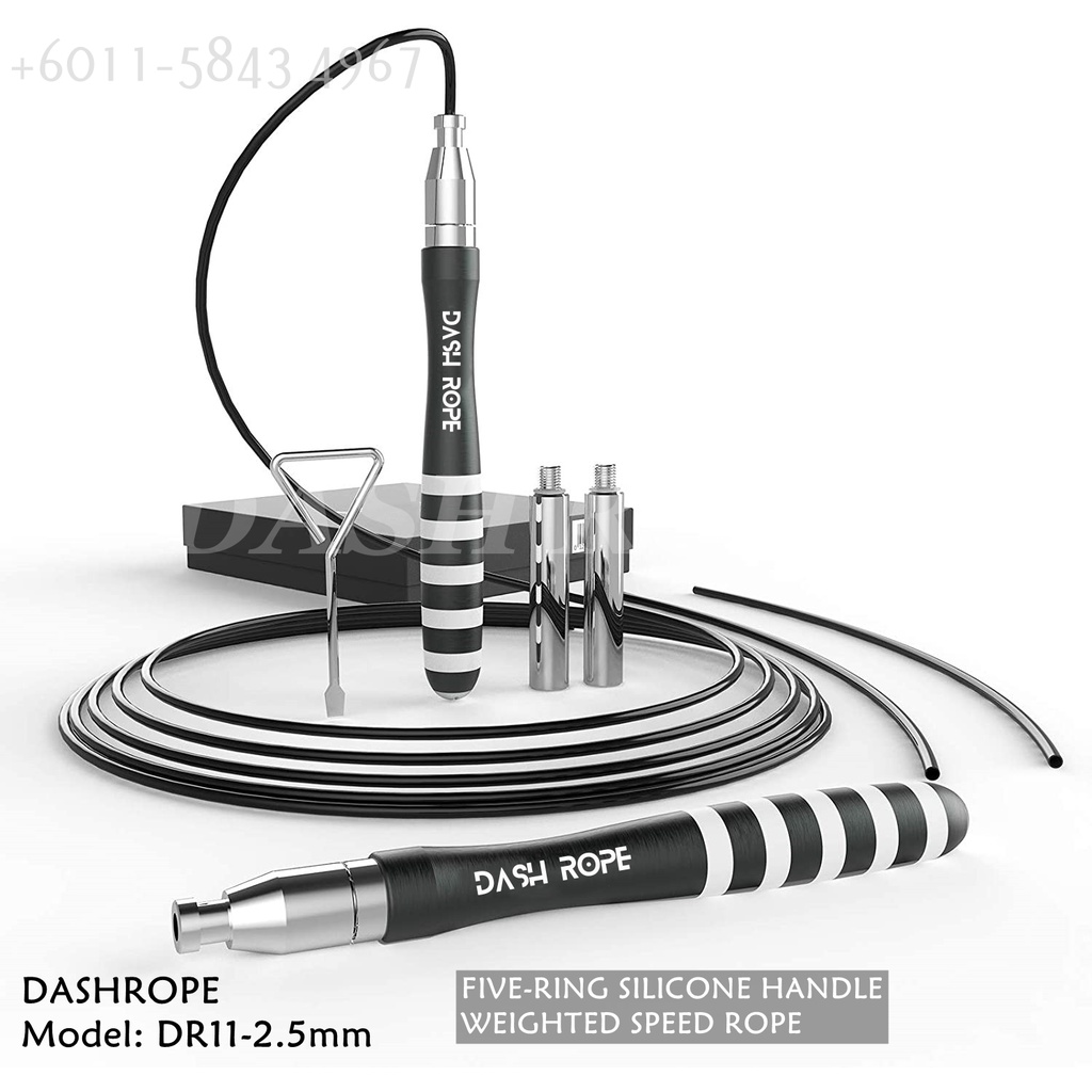 DR11 DASHROPE 2.5mm Five-ring Silicone Handle Self-locking Weighted ...