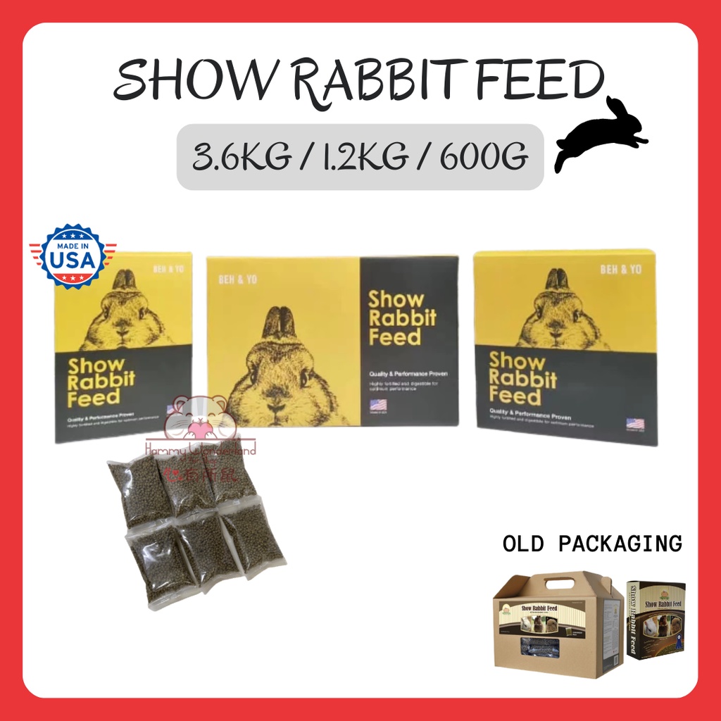 Show Rabbit Feed 600g 1.2kg 3.6kg All Ages Rabbits Diet Food Dwarf ...