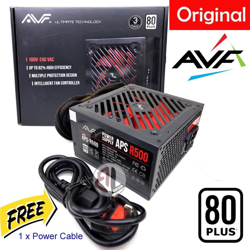 AVF APS R500 500W 80 Plus Power Supply Unit *原装AVF APS R500 500W 足电80 ...