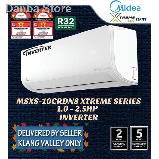FREE DELIVERY (KLANG VALLEY ONLY) Midea Inverter Air Cond/Air conditioner MSXS 1hp 1.5hp 2hp 2 ...
