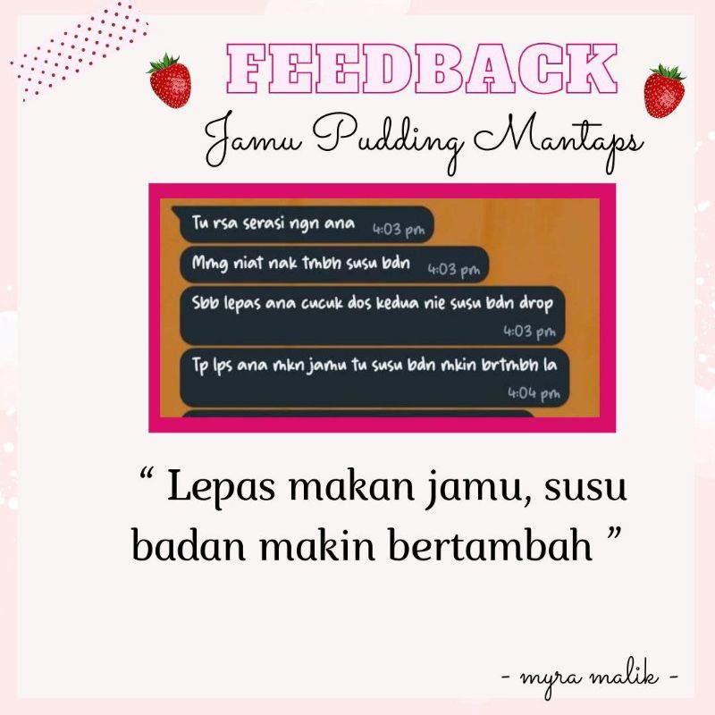 JAMU PUDDING MANTAP BY MYRA MALIK | Shopee Malaysia