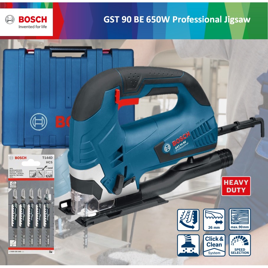 Bosch GST-90 BE 650W Heavy Duty Jigsaw [ UPGRADED FROM GST 80PBE ...