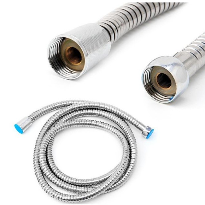 2 meter Shower Hose Paip Stainless Steel Flexible Tube Kit for Handheld ...