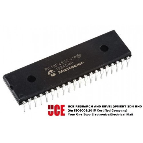 MICROCHIP PIC18F4520 ENHANCED FLASH MICROCONTROLLER, DIP40 | Shopee ...