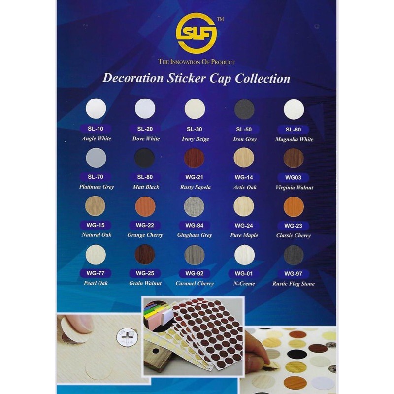 SLF 15mm Self Adhesive High Quality Decorative Film Furniture Screw ...