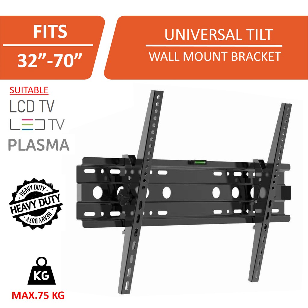 Heavy duty Universal 32”-70” Tilt Adjustable Up Down Flat Panel LED LCD Plasma TV Wall Mount ...