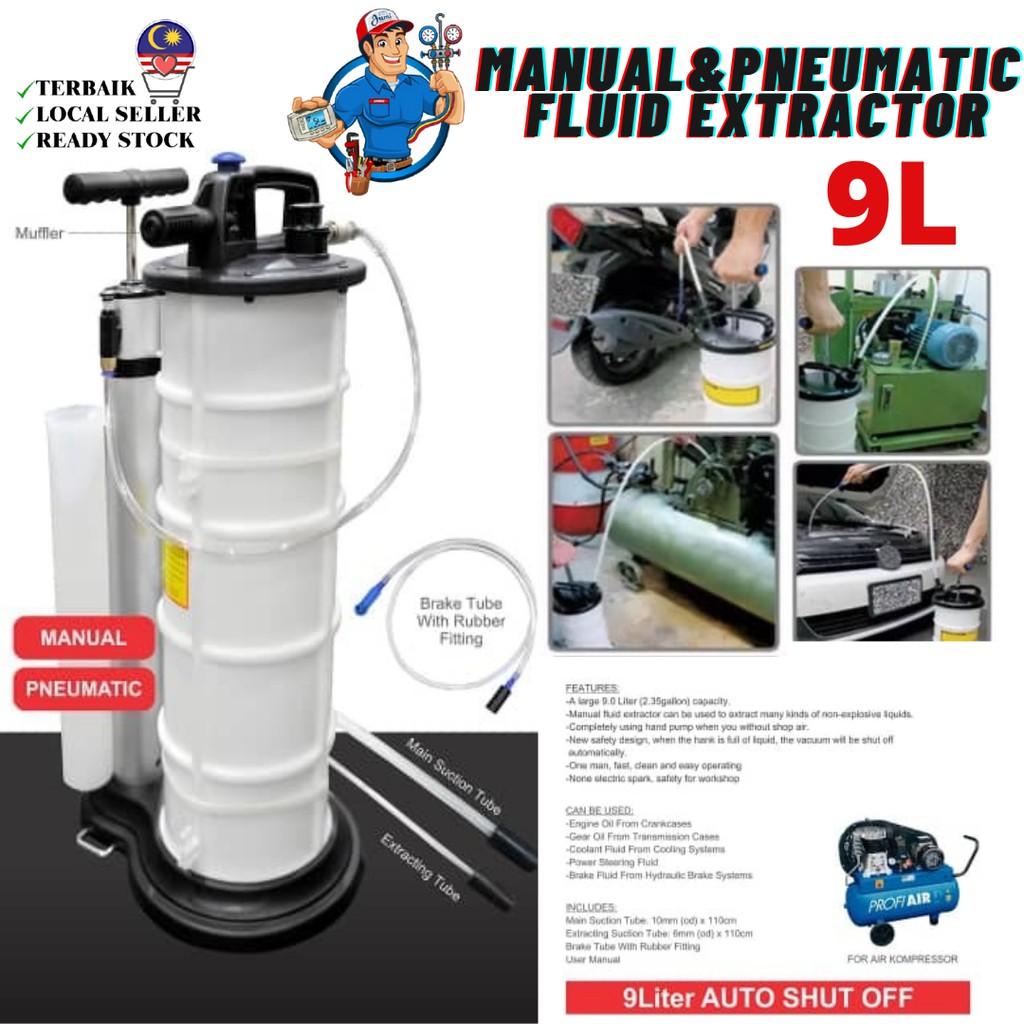 [Ready Stock] 9 LITRE Manual & Pneumatic Fluid Extractor | Shopee Malaysia