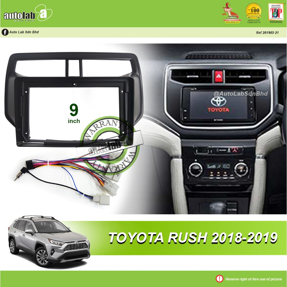 Android Player Casing 9" Toyota Rush 2018-2019 ( with socket 3 heads ...