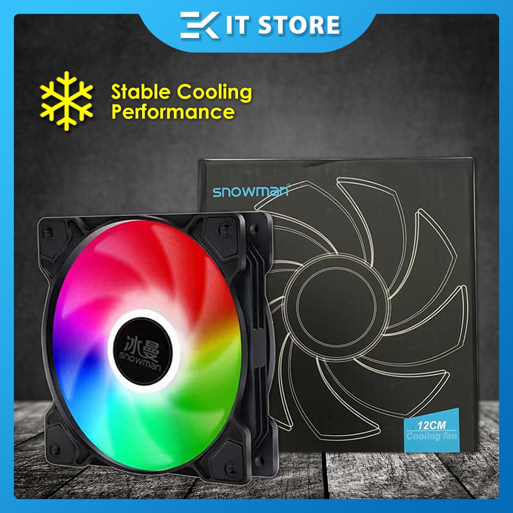 (Ready Stock) Snowman ARGB SYNC RGB 12025 120MM Fan Control Silent ...