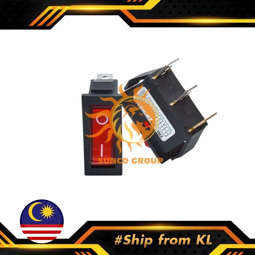 On Off Square Rocker Toggle Switch 12v DC AC 240V SPST | Shopee Malaysia