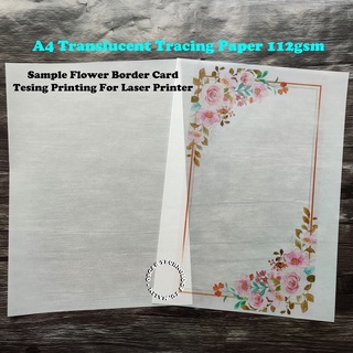 A4 Translucent Tracing Paper 112gsm / Sketching Drawing Paper / Kertas ...