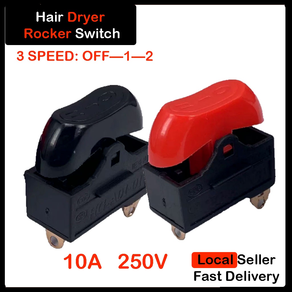 Hairdryer Rocket Switch 3 Mode Push Button Switch For Hairdryer Heavy ...