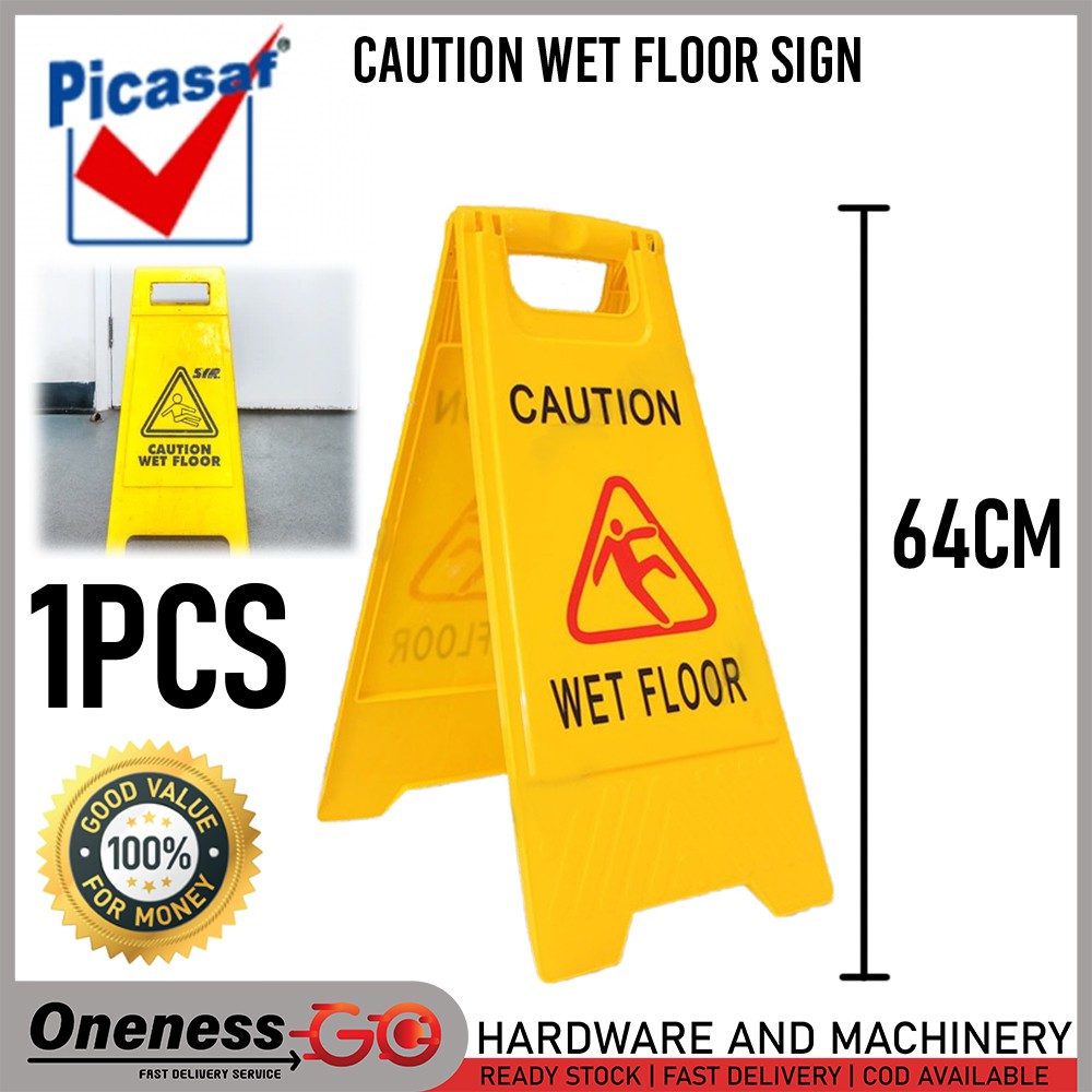 ''PICASAF'' CAUTION WET FLOOR SIGN - 92201 | Shopee Malaysia
